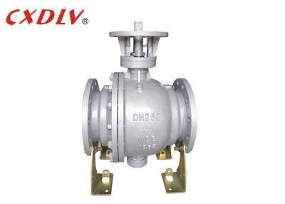 China Carbon Steel WCB Trunnion Ball Valve DN150-DN400 PN16 Full Port Flanged for sale