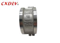 China Wafer Spring Assisted Dual Plate Check Valve PN16 Pressure Rating 50-300mm Size Range Short Length Design for sale