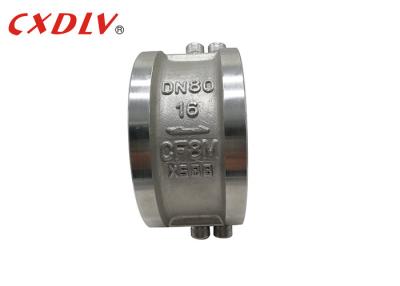 China Wafer Spring Assisted Dual Plate Check Valve PN16 Pressure Rating 50-300mm Size Range Short Length Design for sale
