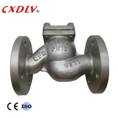 China SUS304 Flanged Non Return Lift Check Valve 15-50 DN Size Range with GB/T12235 Standard for sale