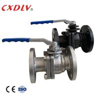 China PN25 A216 Gr.WCB Handle Lever CF3M Flanged Ball Valve DN15-200 with PN25 Pressure Rating and -20°C to 185°C Temperature Range for sale