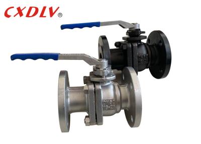 China DIN PN16 DN50 Flanged Ball Valve PTFE Seat Full Port 2PC Water Oil for sale