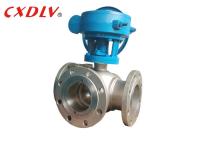 China PTFE Seat T Port Gear Operation Stainless Steel 150LB 3 Way Ball Valve DN15-DN200 PN16-PN40 for sale