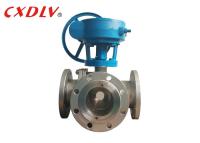 China PTFE Seat T Port Gear Operation Stainless Steel 150LB 3 Way Ball Valve DN15-DN200 PN16-PN40 for sale