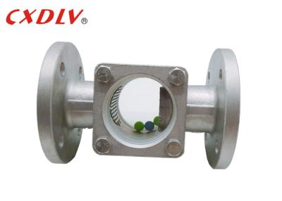 China SS321 Floating Ball Flanged Sight Glass Pyrex Glass ANSI150LB 2 Inch Flange Connection for sale