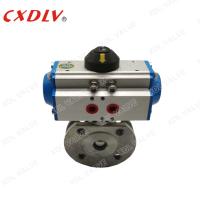 China Reduced Bore Pneumatic Actuator Wafer Ball Valve DN200 for sale