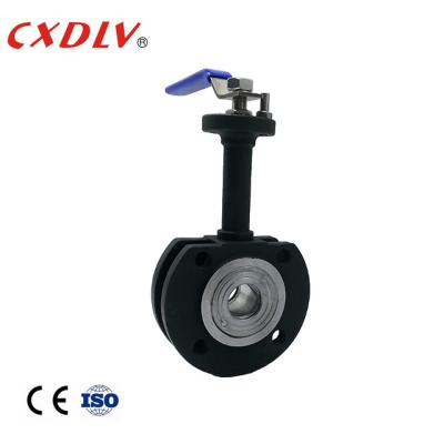 China Wafer Type Extend Stem WCB Ball Valve Reduced Bore DN15-DN200 1.6-4.0MPa for sale