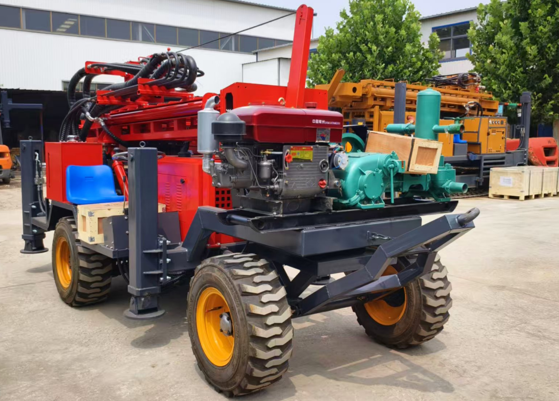 Drilling machine in operation