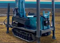 China 260m Large Pneumatic Crawler Mounted  Drilling Rig 77kw For Water Well Drilling Work for sale