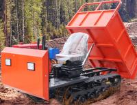 China 2 Ton Mini Self Loading Tracked Dumper with 1500mm Track Length and 35° Climbing Angle for sale
