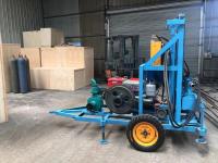 China 100m/150m Depth Hydraulic Water Well Drilling Rig With 2 Wheels for sale