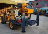 China Wheel Mounted Water Well Drilling Rig 350m Depth 7500Nm Torque Pneumatic Borehole Machine for sale