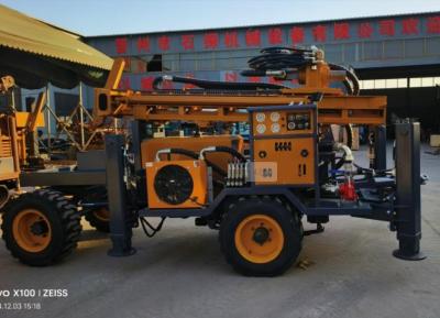 China Self Propelled / Cargo Trailer Mounted Water Well Drilling Rig With Large Power Head for sale