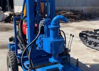 China ST-150 Water Well Drilling Rig 100-200m Depth 300mm Diameter Tire Mounted Mud Drilling for sale