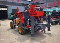 China Wheels-Mounted Pneumatic Drilling Rig 260m Depth 90-300mm Hole for Rocky Layer Blasting for sale