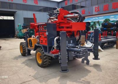 China Wheels-Mounted Pneumatic Drilling Rig 260m Depth 90-300mm Hole for Rocky Layer Blasting for sale