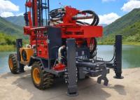 China Crawler Mounted Pneumatic Drilling Rig 200m Depth 90-300mm Hole Diesel Powered for sale