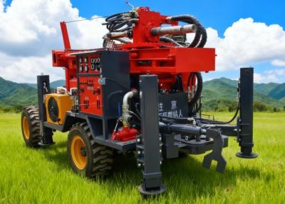China Crawler Mounted Pneumatic Drilling Rig 180m Depth 7500Nm Torque Diesel Engine for sale
