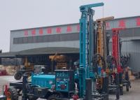 China Powerful Deep Rock Water Well Drilling Rig Wheels Mounted 100-200 Meters for sale