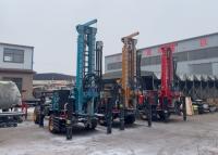 China Powerful Deep Rock Water Well Drilling Rig Wheels Mounted 100-200 Meters for sale