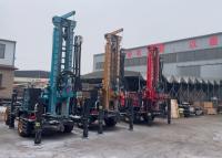 China 200m Water Well Drilling Rig Wheel Mounted Pneumatic Diesel 7500Nm Torque for sale