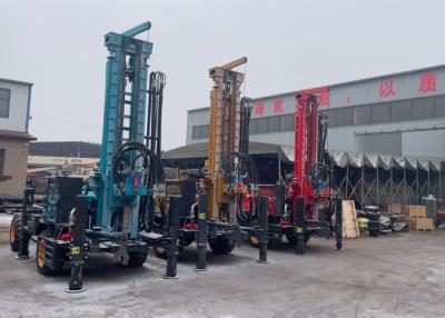 China 200m Water Well Drilling Rig Wheel Mounted Pneumatic Diesel 7500Nm Torque for sale