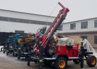 China 200m Water Well Drilling Rig Wheel Mounted Pneumatic Diesel 7500Nm Torque for sale