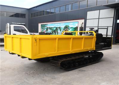 China 4 Ton Walk Behind Tracked Transport Vehicle Hydraulic Dump 2350x1800x500 mm for sale