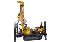 China Crawler Mobile Water Well Drilling Rig 350m Depth Pneumatic Hydraulic Dual-Purpose Top Drive for sale