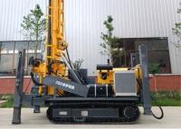 China Rotation Torque Rubber Crawler Mounted Drilling Rig 200 Meters Depth for sale