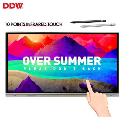 China 65Inch Display Interactive White Board 20 points IR multi touch LCD  interactive whiteboard for sale