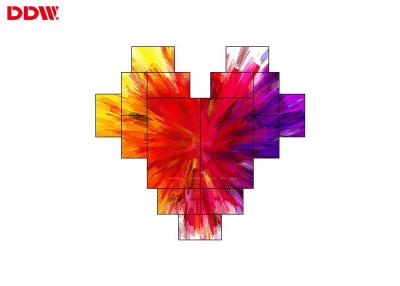 China Heart Shape Mosaic Video Wall / Interactive Touch Super Narrow Bezel Video Wall for sale