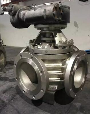 China 150LB Aluminum Bronze Valve Gear L Type Four Ways API Plug Valve for sale
