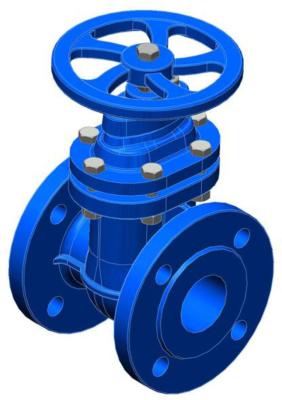 China PN16 DIN Resilient Seat Gate Valve Non Rising Stem Casting DN50 - DN300 for sale