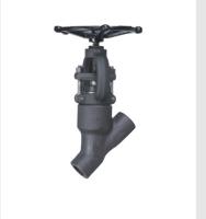 China Pressure Sealed Forge Steel Globe Valve Y Pattern 1500LB F304 With BW NPT for sale