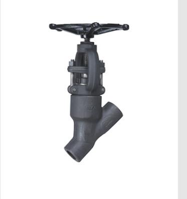 China Pressure Sealed Forge Steel Globe Valve Y Pattern 1500LB F304 With BW NPT for sale