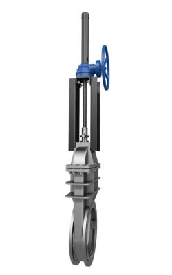 China Grear Operated Flanged Knife Gate Valve Casting Iron API 6D Class 150 PN6 - PN16 for sale