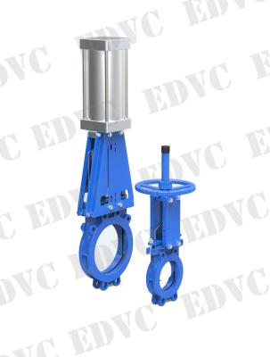 China Bidirectional Knife Gate Valve Pneumatic Actuator Flanged DN50 Gate Valve for sale