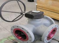 China T type Tapered 3 Way Plug Valve 600LB Gear Operated API 599 for sale