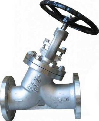 China Oblique Type Y Type Cast Steel Globe Valves API 603 300LB 2'' for sale