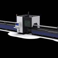 China kebei laser Cutting Angle 0-45 Degrees Three Chuck Tube Cutting Machine with Water Cooling and X-axis Rangle 1000MM for sale