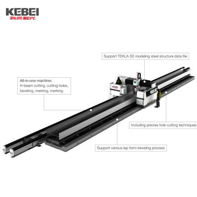 China 12KW/20KW/30KW/40KW  Power H Beam Laser Cutting Machine With Kebei Software And Beckhoff Control System for sale