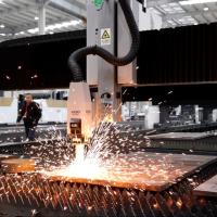 China 14000mm*500mm Plate Sheet Fiber Gantry Laser Cutting Machine Bevel Cutting Two Z Aaxis Design for sale