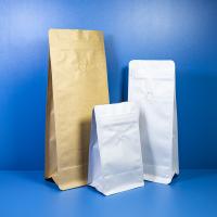 China Coffee Bean Air Valve Bags 500g 1kg 2.5kg with One-Way Degassing Valve and 120 Micron Thickness for sale