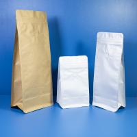 China Custom Plastic Flat Bottom Widen Side Gusset Coffee Bag With Air Valve for sale