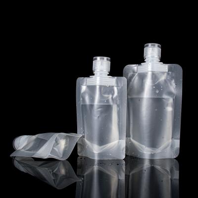 China 30ML 50ML 100ML Spouted Stand Up Pouch with Spray Nozzle Pump for Cosmetic Products for sale