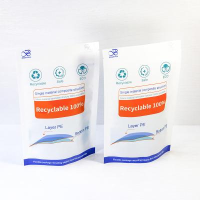 China Custom Printed Stand Up Pouch Bags with Recycled Materials - Triple Barrier Protection & GRS Certified for sale