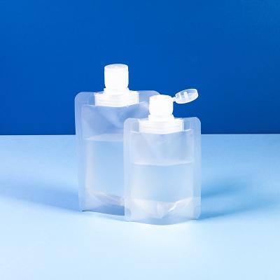 China Stand Up Liquid Spout Pouch 30ml-100ml Capacity with Leak-Proof Flip-Top and 100% Recycled Materials for sale