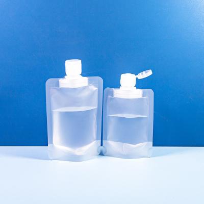 China Custom 30-100ml Stand Up Spout Pouch for Shampoo Shower Gel Cosmetic Travel Packaging for sale