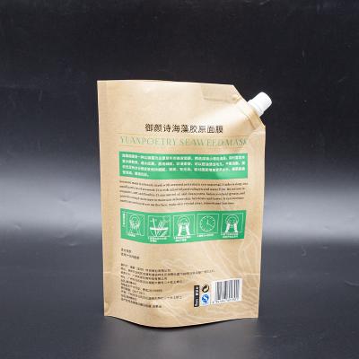 China Custom Stand Up Spout Pouch 200ml 500ml 1L High Barrier Liquid Packaging Bag with Window for sale